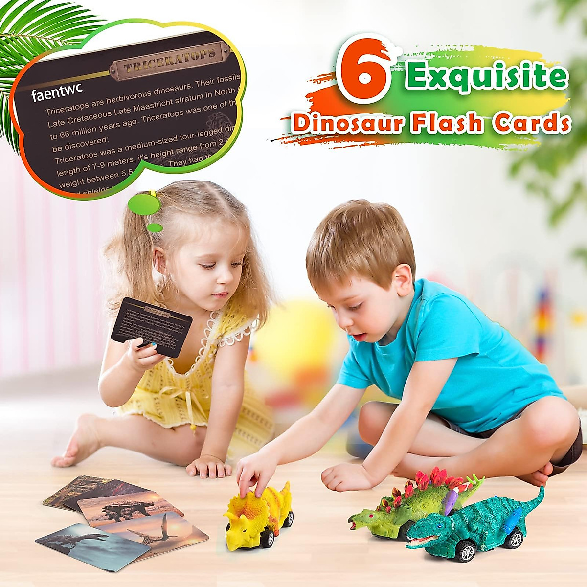 faentwc Painting Toys for Kids 5-7 2 in 1 Dinosaur Arts Painting Kits and Pull Back Cars Toy for Boys 3-12 Year Old Art & Craft Set for Girl DIY Christmas Birthday Gifts for Kid Age 4 5 6 7 8 9 10