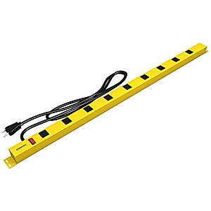 Stanley 31615 NCC31615 ShopMAX Pro 9-Outlet Surge-Protector Power Bar, 6-Foot Cord, Yellow