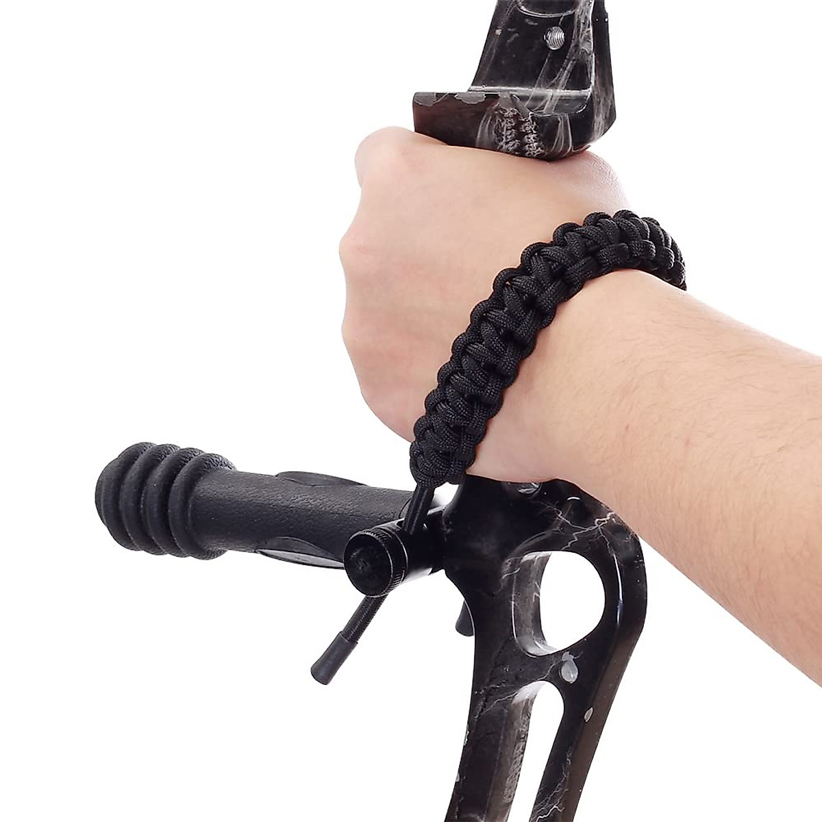 SOPOGER Archery Bow Wrist Sling Adjustable Hunting Wrist Strap Braided for Compound Bow Target Shooting Accessories (Black)