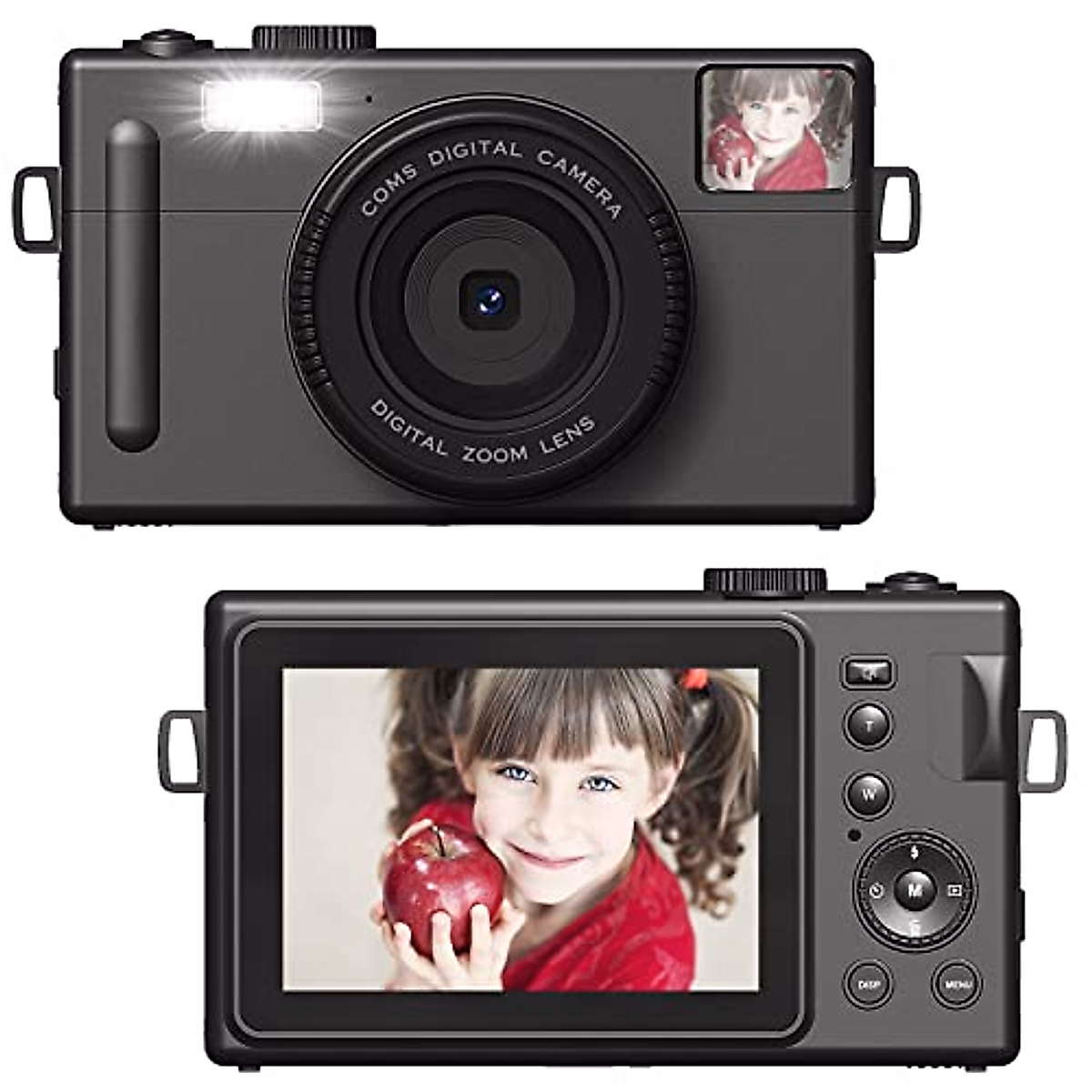 Kids Digital Camera, FHD 1080P 24MP Compact Camera, 1500mah Rechargeable Camera 3.0 inch Screen Photography Camera, Portable Camera for Children, Beginners, Boys & Girls
