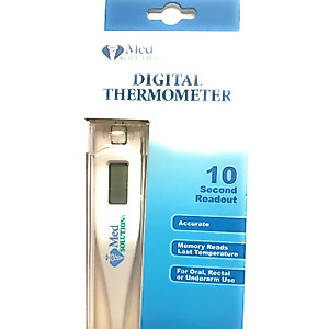 Med Solutions Digital Thermometer (Oral, Rectal or Underarm) 10 Second Readout