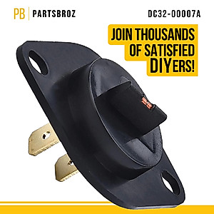 PartsBroz Dc32-00007a Samsung Dryer Thermistor Dv40j3000ew/a2 Dv42h5000ew/a3 Dv42h5200ew/a3 Dv45h7000ew/a2 Dv328aer/xaa Dv393etpawr/a1 Dv48j7700ew/a2 Dve52m7750v/a3 Dv48h7400ew/a2 Dv40j3000gw/a2