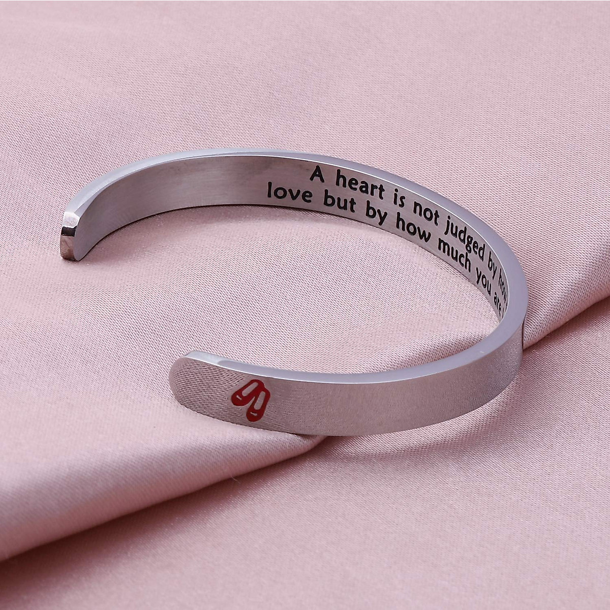 FOTAP Ruby red slippers Gift Wizard of Oz Jewelry A Heart Is Not Judged By How Much You Are Loved Keychain Wizard of Oz Lovers Gift (Red Shoe cuff)