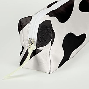 Pencil Pouch Pencil Case Pencil Bag Pen Case Pouch Box Organizer for Teen Girls Boys School Students Men Women Waterproof Zipper Pouch for Office Supplies Makeup, Cow Print Cow Décor Cow Stuff