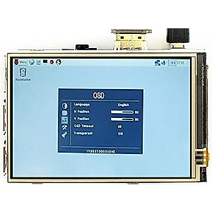 3.5 inch 1080P LCD Touch Screen Black Acrylic Cover Set Compatible with