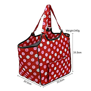 shamjina Knitting Bag Weaving Accs for Traveling Portable Yarn Storage Organizer Large Crochet Bag Tote Knitting nedles Bag for Crochet Accessories