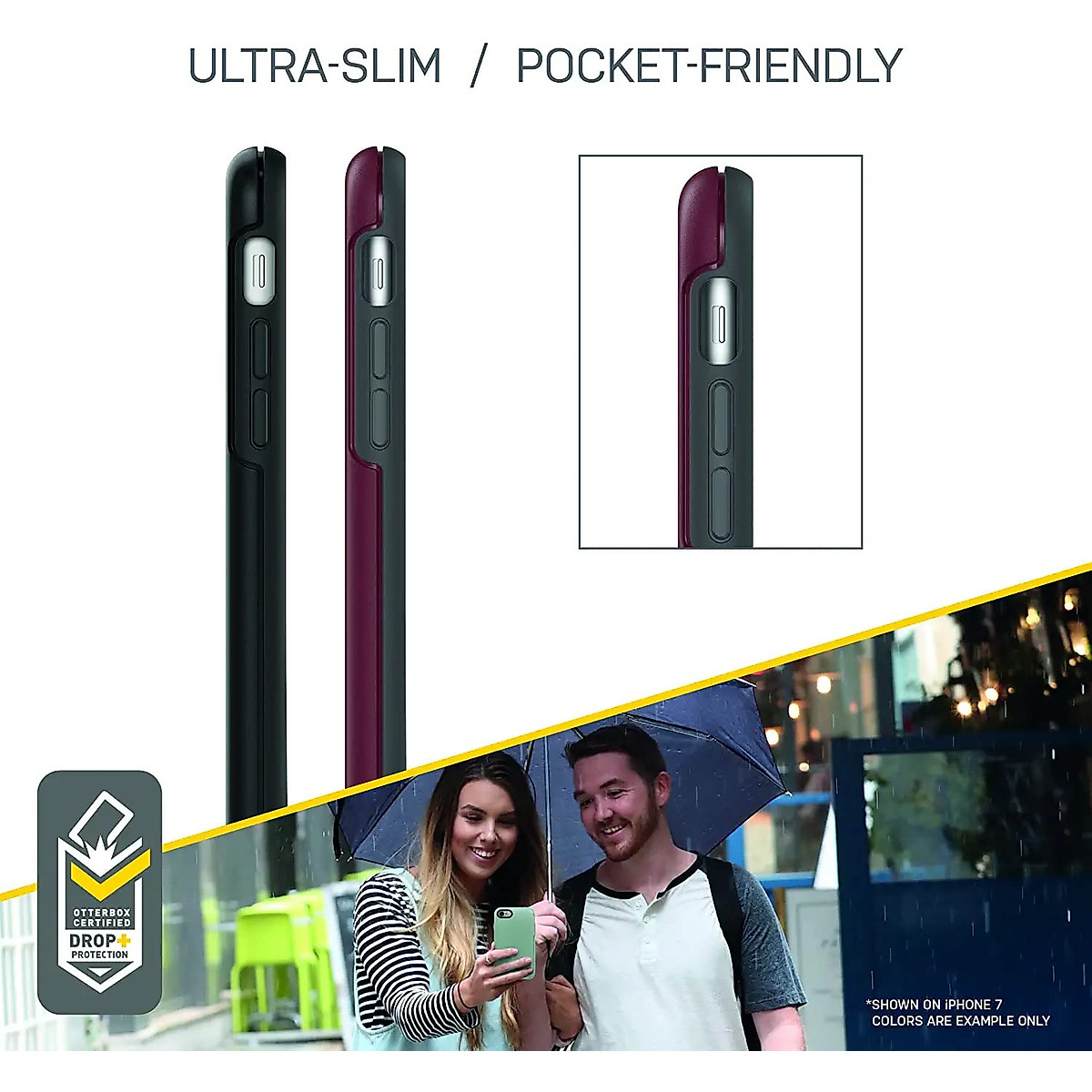 OtterBox Symmetry Series Case for iPhone SE 3rd Gen (2022), iPhone SE 2nd Gen (2020), iPhone 8/7 (NOT Plus) - Includes Cleaning Cloth, Eco-Friendly Packaging - Saltwater Taffy