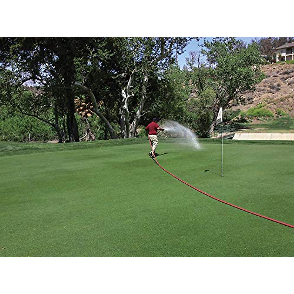 Underhill UltraMax Commercial Garden Water Hose 25 ft, Heavy-Duty, Rubber, Flexible, Kink Free, Industrial, 800 psi, H10-025R, 1" x 25', Red