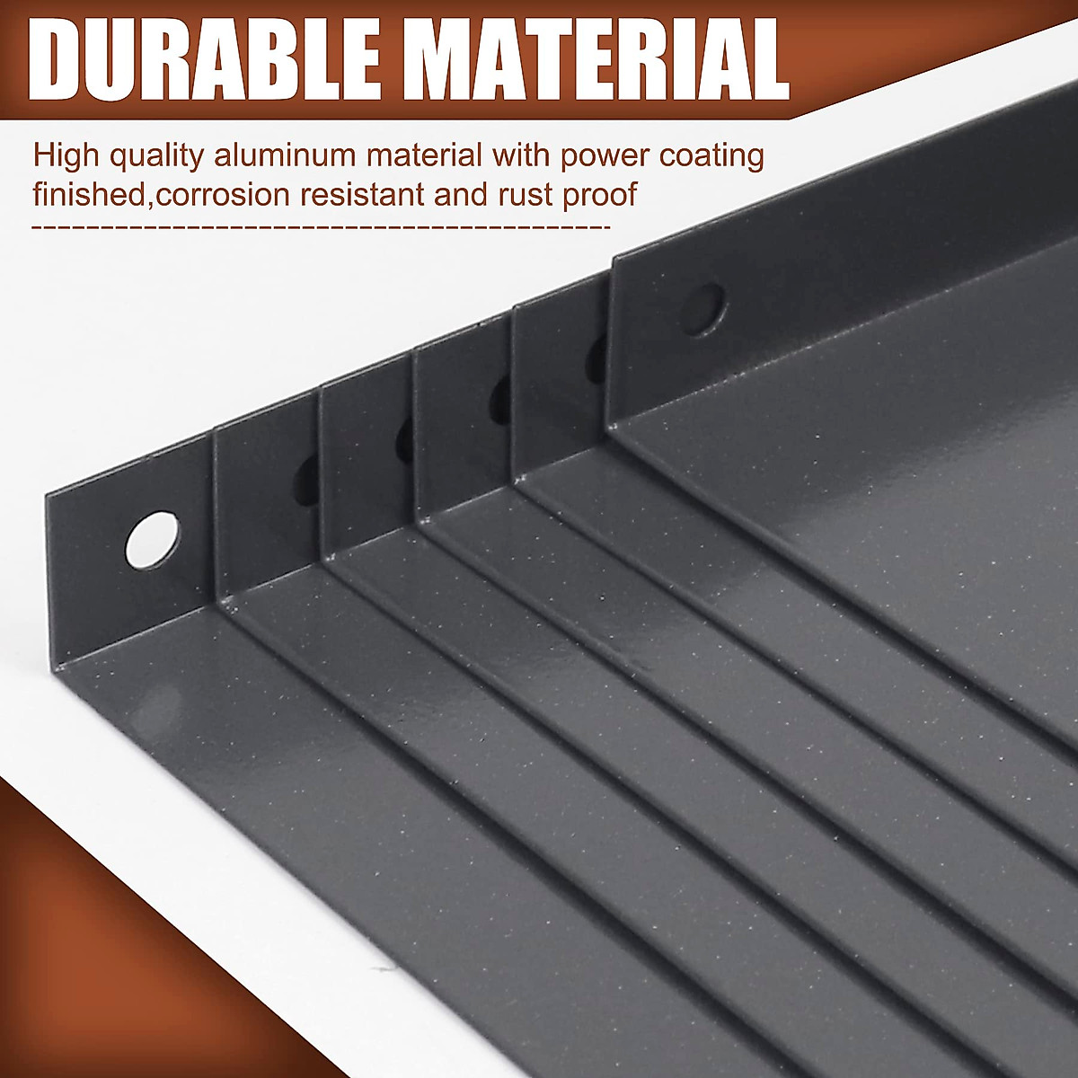 BJADE'S Gutter Valley Splash Guard,12 Pcs Aluminum Roof Valley Splash Shield Gutter Guard.for Straight,Flat Roofs,Corner,10 inch Each