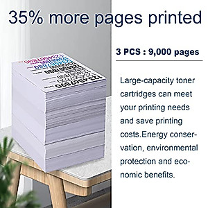 JUL 3-Pack Black High Yield TN-660 TN660 Toner Cartridge Replacement for Brother DCP-L2540DW HL-L2300D L2380DW L2660DW MFC-L2680W L2705DW L2685DW Printer, Page Up to 9,000 Pages, JU-TN660-3PK