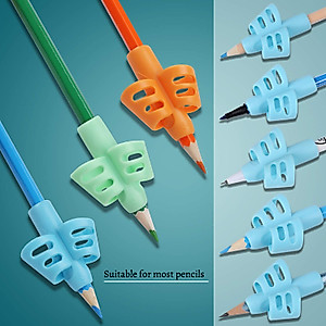 Pencil Grips, DMFLY Pencil Grips for Kids Handwriting, Children Pen Writing Aid Grip Set Posture Correction Tool for Kids Preschoolers Children, Hollow Ventilation Design, 3 Pack