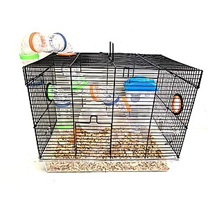 Acrylic Clear 2-Floors Hamster Home Habitat Rodent Gerbil Mouse Mice Rats Small Animal Critter Cage