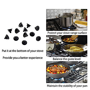 12 Pcs 815689 Grate Rubber Feet for Wolf Range Stove Parts CT Gas Cooktop Grate Rubber Feet Pad Replacement kit Wolf GR Series Gas Range Grate Rubber Feet Stove Top Protector Burner Grate Pad Grommets