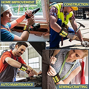 LED Headband and Magnetic Wristband for Holding Screws - Gifts for Men Women Stocking Stuffers for Dad Mom Boyfriend Friends