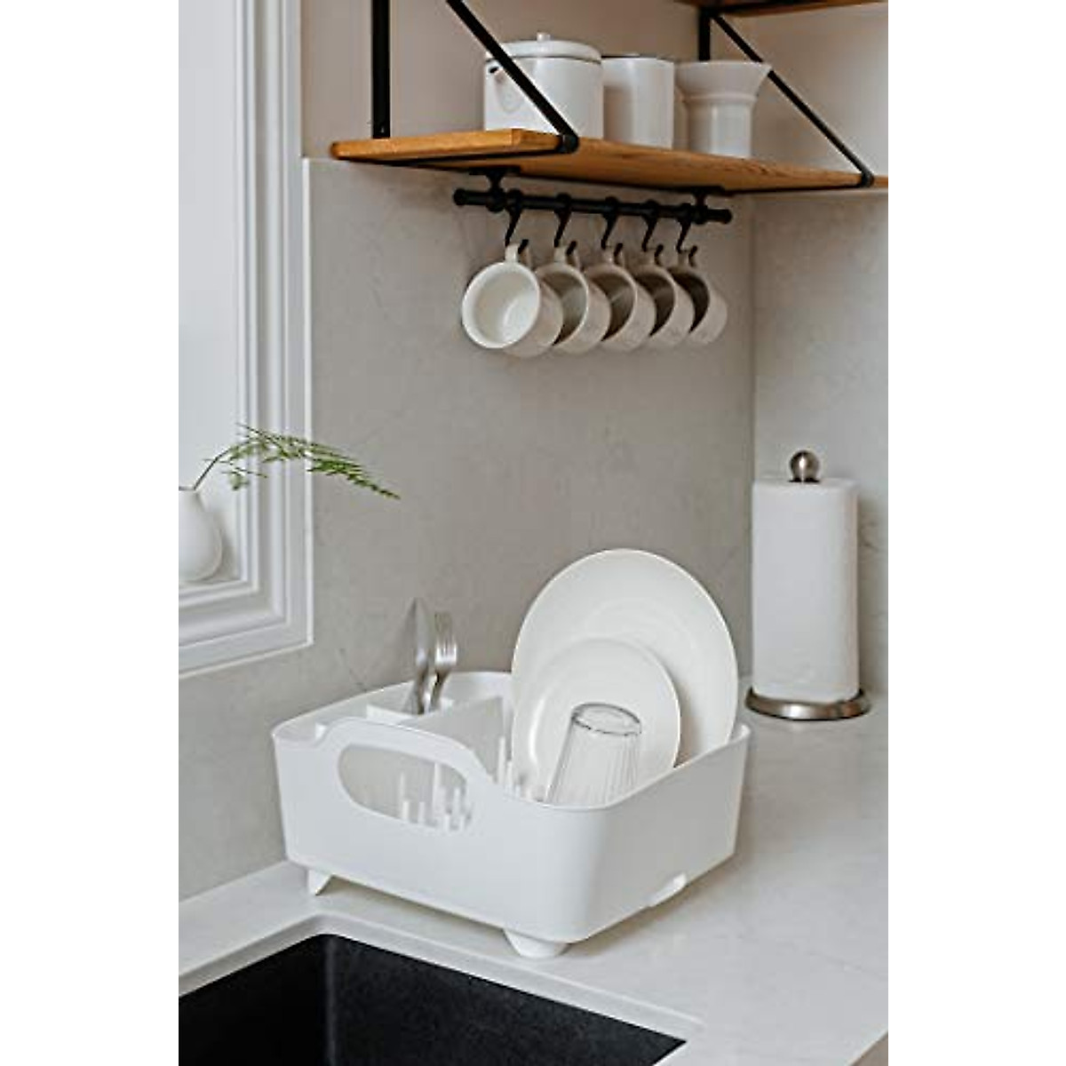 tub dish rack white