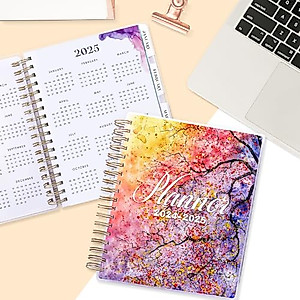 Montcool Planner 2024-2025 7.9" x 9.8", Large 18 Months Daily Weekly Monthly Planner Yearly Agenda Jan. 2024–Jun. 2025, Page Tabs, Separator Page, Pocket Folder, Bookmark, Sticky Note Set