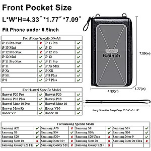 KUKOO Small Crossbody Bag Cell Phone Purse Wallet with Credit Card Slots for Women