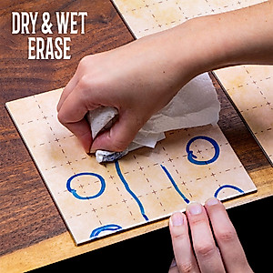 Stratagem The Master's Atlas Grid Tiles-Reversible Dry Wet Erase Battle Map for 3D DND-RPG Tabletop RPG Scenery-Dungeons Dragons Pathfinder- Tabletop Grid| Blank/Parchment - 44 Tiles & 48 Tokens