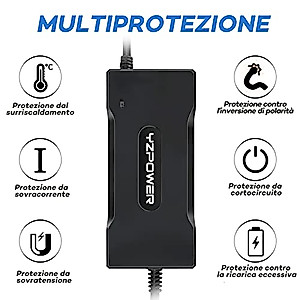 YZPOWER 63V 2A 4 Prong Battery Charger Compatible with Ninebot S S-MAX Mini lite,Power Charger Replacement ninebot Go Kart Kit,Gokart Pro