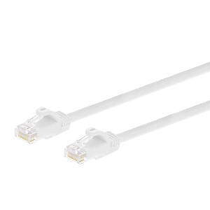 Monoprice Cat6 2ft White 12-Pk Patch Cable UTP 24AWG 550MHz Pure Bare Copper Snagless RJ45 Flexboot Series Ethernet Cable
