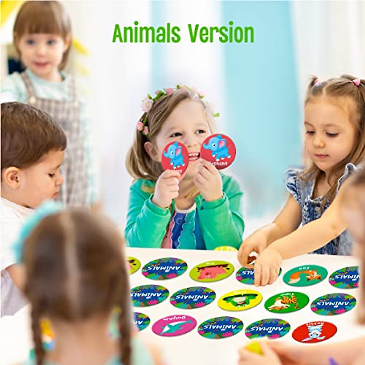 Memory Matching Game, 72 PCS Animal Matching Cards for Toddlers 36 Pairs Memory Cards for Preschool 4 5 6 Years Old