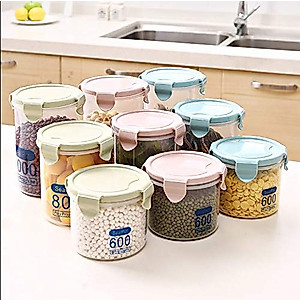 Food Storage Jars,Leakproof Sealed Kitchen Storage Box,Cereal Container Food Storage Containers，Sealed Snap-on Storage Case with Lid（Random Color）