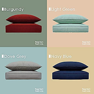 BOSSIMA Outdoor Patio Cushions Deep Seat Chair Cushions Sunbrella Furniture Cushions Camel, Canvas Heather Beige