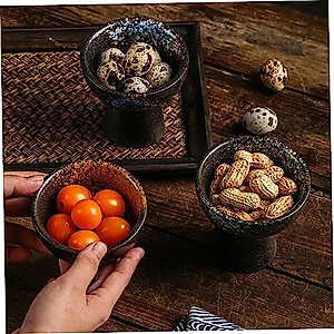 Baluue Parfait Bowl Ceramic Ice Cream Bowl Footed s Round Bowl Mousse Bowls Mini Martini Glasses Decorative Wine Glasses Mini Wine Glasses Dessert Cup Ceramic Bowl Trifle Dish Ceramics