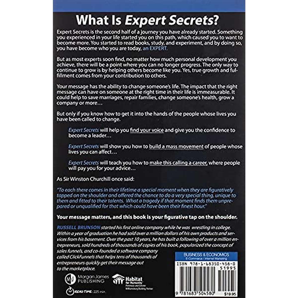 Expert Secrets: The Underground Playbook for Creating a Mass Movement of People Who Will Pay for Your Advice (1st Edition)