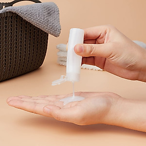 BENECREAT 10 Pack 18ml 0.6oz Small Travel Squeeze Bottles Refillable Makeup Foundation Container Travel Essentials Sample Bottles Travel Tubes for Toiletries, Shampoo Toner Cosmetic