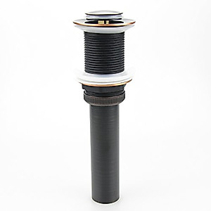 Oil Rubbed Bronze Pop Up Drain, Bathroom Vessel Lavatory Vanity Faucet Sink Drain Stopper, ORB Without Overflow