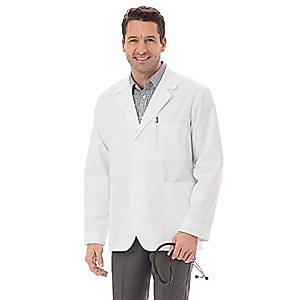 Meta 6119 Unisex 30" Lab Coat, White, M