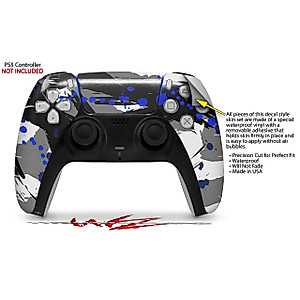 WraptorSkinz Skin Wrap compatible with Sony PS5 DualSense Controller Abstract 02 Blue (CONTROLLER NOT INCLUDED)