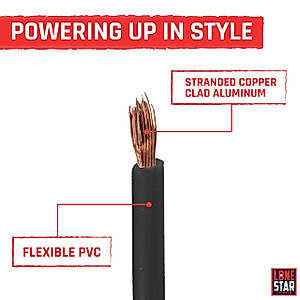 Lonestar 16 Gauge Primary Wire - 10 Roll Assorted Colors - 100 Ft of Copper Clad Aluminum Wire per Roll | Texas Based American Business