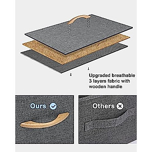 Crestlive Products Vertical Dresser Storage Tower - Sturdy Steel Frame, Wood Top, Easy Pull Fabric Bins, Wood Handles - Organizer Unit for Bedroom, Hallway, Entryway, Closets - 6 Drawers (Gray)