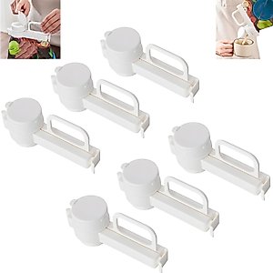 Food Bag Sealing Clip with Pour Spout, Bag Clips with Pour Spout, Chip Bag Clips, Versatile Food Clip with Spout for Cereal, Snacks, and More, Great Clips Bags for Kitchen (6 pcs)