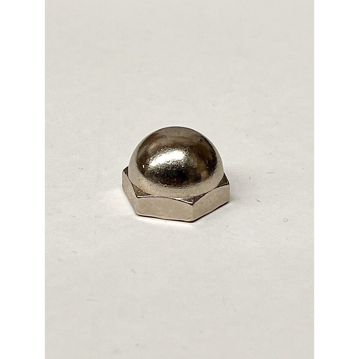 (4) 7/16-14 Acorn Cap Nut Brass Nickel Plated Rounded .437-14 7/16" Brass Nickel