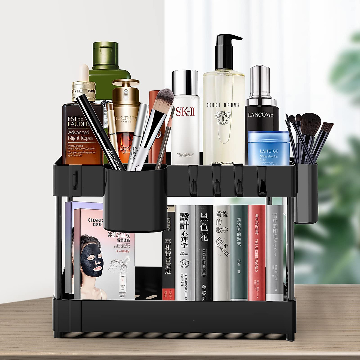 LINEAL 2 Pack Undersink Counter Organizer Kitchen Storage, Works Well for Anything from Bathroom to Kitchen to Laundry Room Storage, The Best 2 Tier Under-Sink Organizers for Maximizing Storage Space