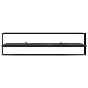 MINERWALL Towel Rack Black 37.4"x9.8"x8.7" Iron,Convenient Shelf Allows for Easy Access to Frequently Used Towels Bathroom Accessories