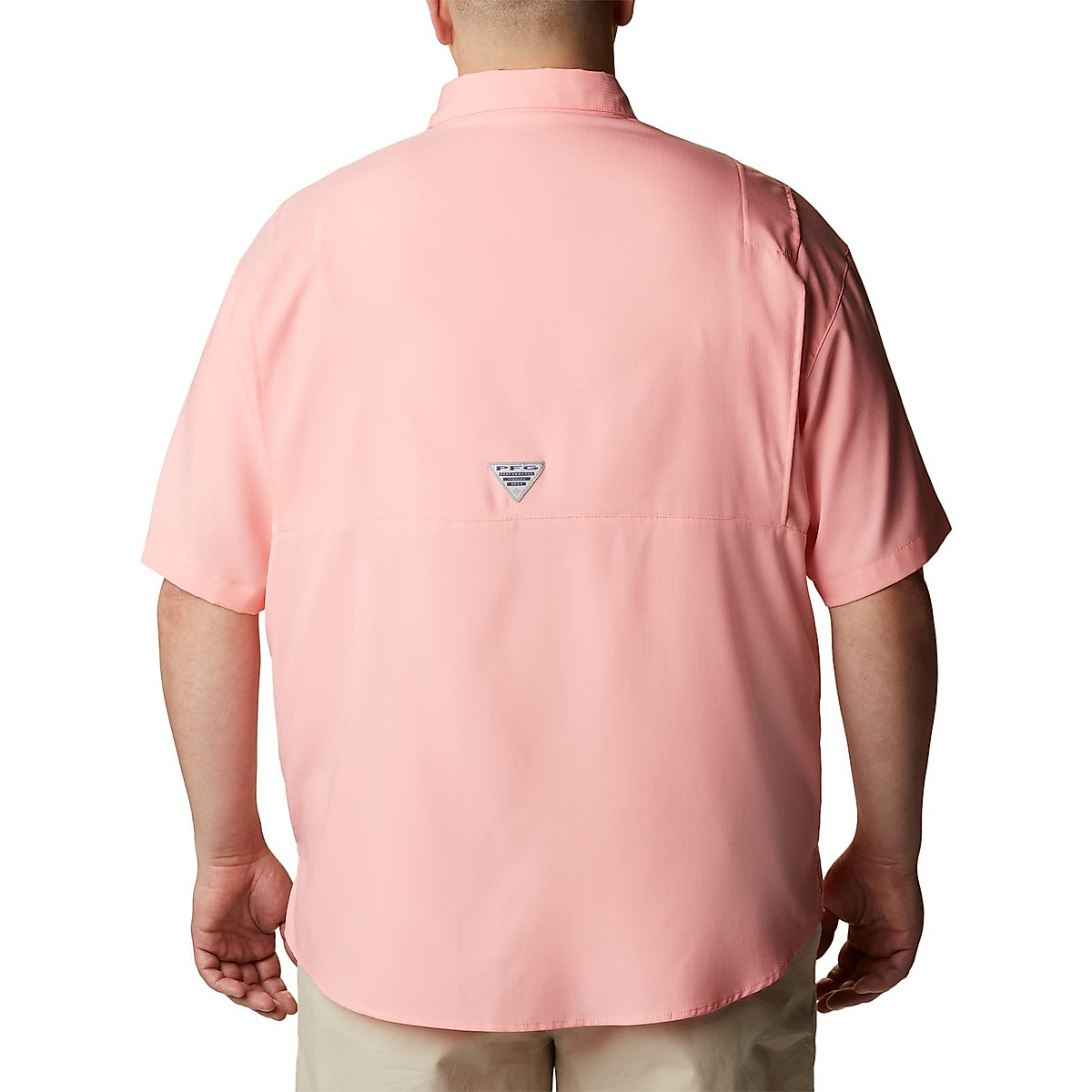 Columbia Men's PFG Tamiami II UPF 40 Short Sleeve Fishing Shirt, Sorbet, Large