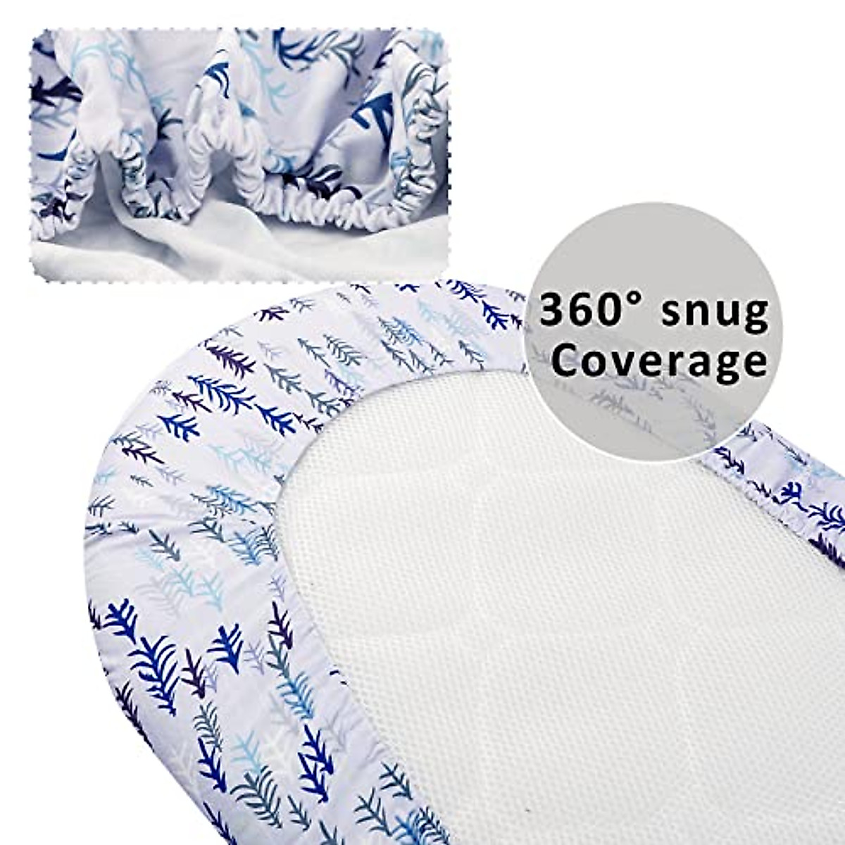 Bassinet Sheet and Changing Pad Cover, Baby Cradle Mattress Sheets, Changing Table Sheet for Boys Girls, Soft Breathable, Mountain