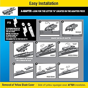 Rain-X 830122 Silicone Endura Wiper Blades, 22 Inch Windshield Wipers (Pack of 1), Automotive Replacement Windshield Wiper Blades With Two Times Longer-Lasting Resilient Silicone Rubber Squeegee