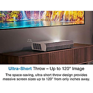 Optoma CinemaX P2 Smart 4K UHD Laser Projector for Home Theater 3000 Lumens Superior Image with Laser & 6-Segment Color Wheel (Renewed)