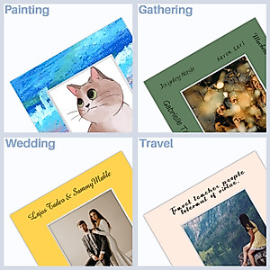 AUEAR, 10 Pack Mixed Color 8x10 Pre-Cut Acid Free Picture Mat for 5x7 Photos/Artworks/Prints with White Core Bevel Cut Framing Mats