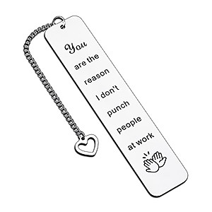 Funny Coworker Gift for Colleague Friend Women Men Work Bestie Employee Appreciation Bookmark for Female Book Lovers Leaving Christmas Farewell Valentine Stocking Stuffer Birthday Retirement Promotion