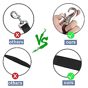 Trailer Tie for Horse Haulage, Cross tie with Adjustable Nylon Straps with Panic Snap and Bull Snap Fixed Eye Equestrian Equipment Black, Aadjustable from 28" to 46"