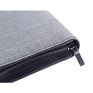 Lanxivi 20 Slots Fountain Pen Case Gray, Waterproof Canvas Pen Holder Display Pouch Bag by KACO