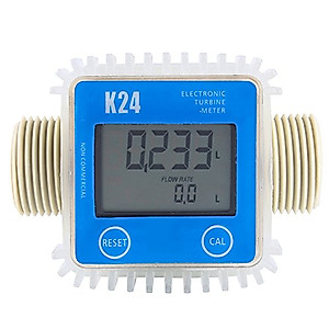 Estink Digital Flow Meter,Professional K24 Turbine Digital Fuel Flow Meter For Chemicals Water