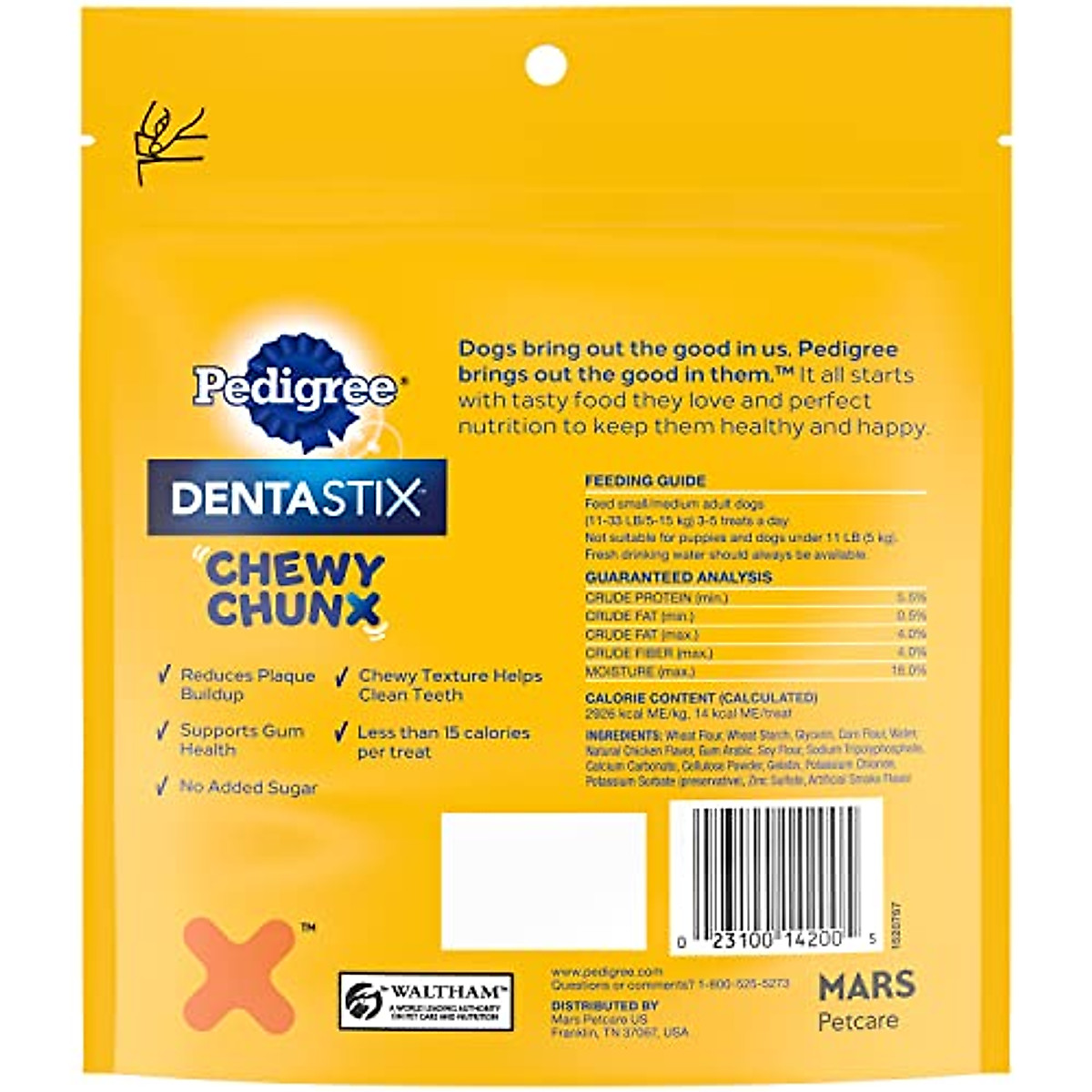 Pedigree DentaStix Chewy Chunx Dental Treats, Small/Medium Dog – 4 oz.