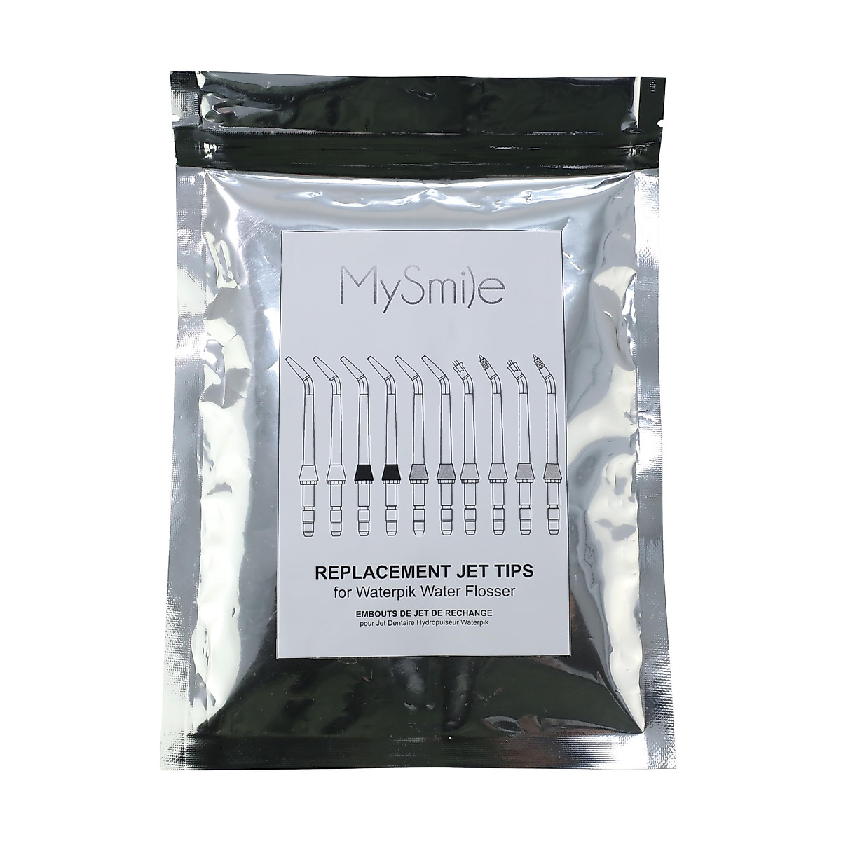 MySmile 10 PCS Replacement Jet Tips Oral Irrigator Nozzle Set Compatible with Waterpik Water Flosser, Includes Classic Tips Periodontal Pocket Tips and Plaque Seeker Tips